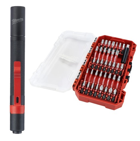 Set Shockwave da 39 pezzi + torcia IPL LED - Milwaukee | Vanzo Centro Fer
