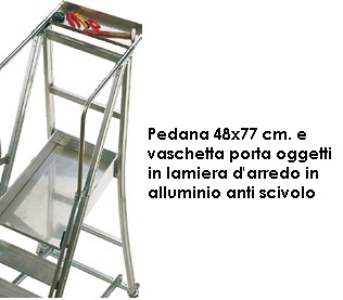 Scala a castello 6 gradini + pedana modello Castiglia - Facal | Vanzo ...