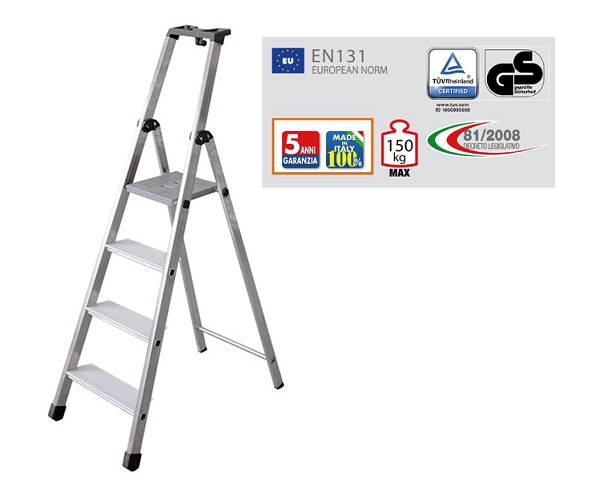 Scala 4 gradini compresa pedana modello PIU' SU' MAXI - Facal | Vanzo ...