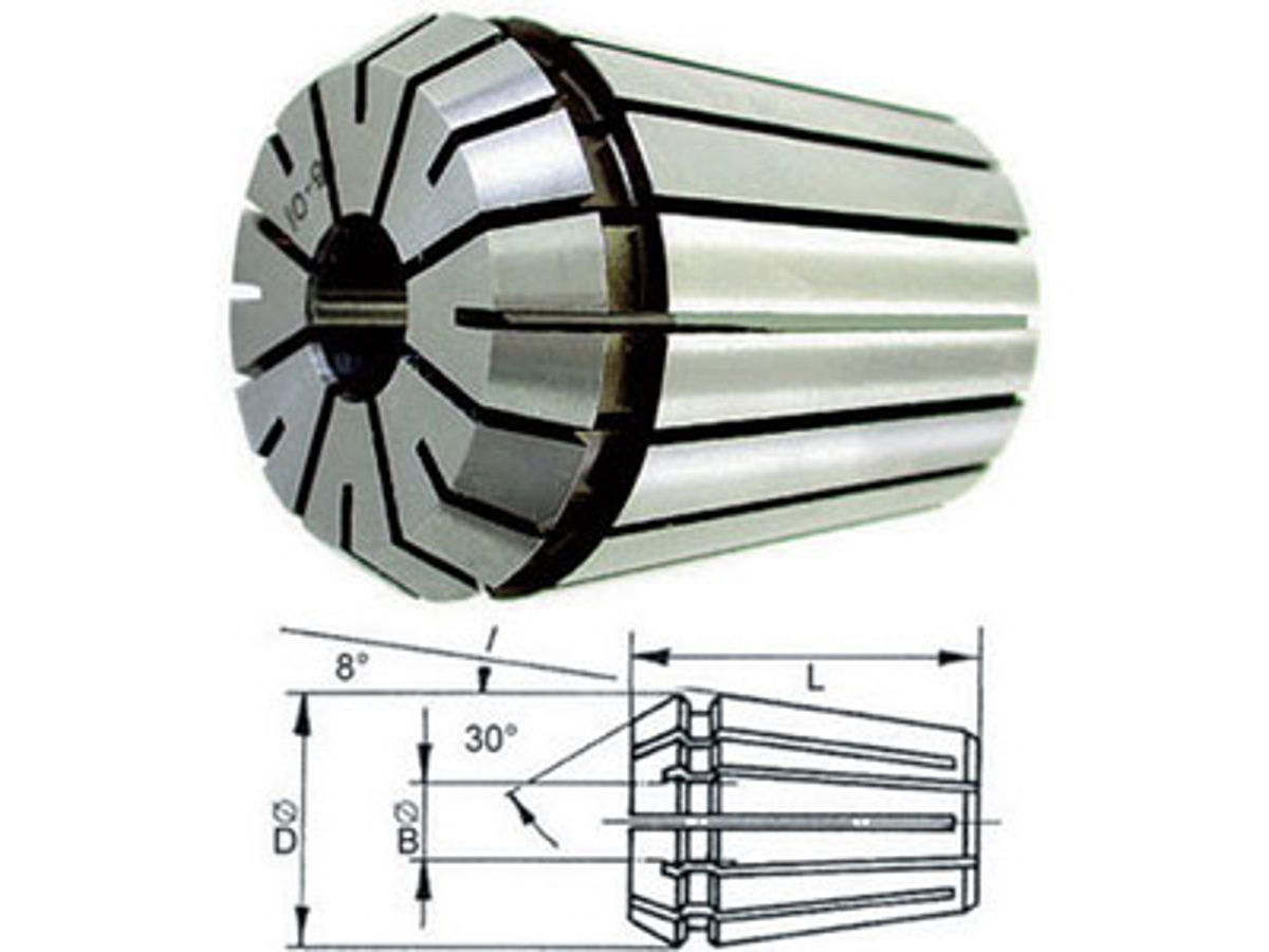 PINZE ELASTICHE A GRANDE ESCURSIONE TIPO ER/ESPER A NORMA DIN 6499-B GR ...