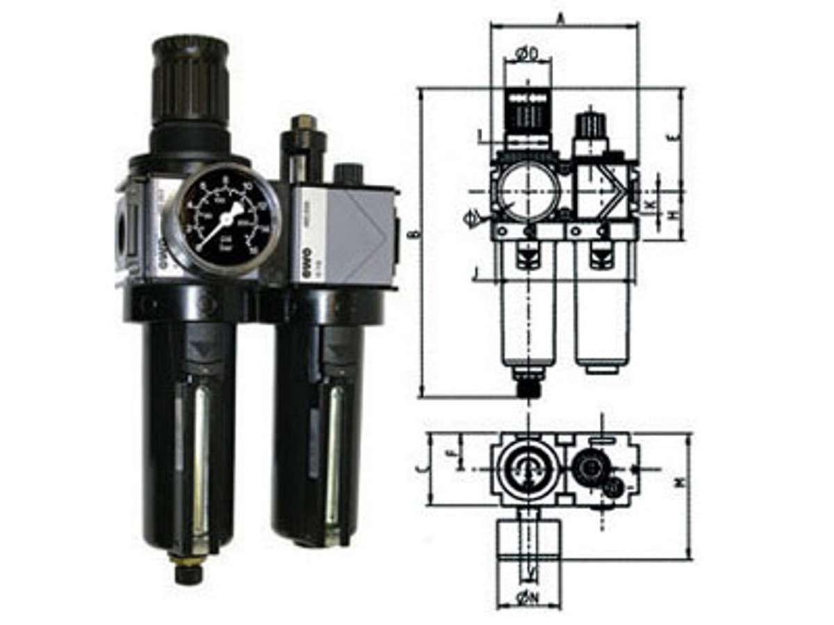 GRUPPI FILTRO-RIDUTTORE-LUBRIFICATORE VARIOBLOC CON SVUOTAMENTO MANUALE ...