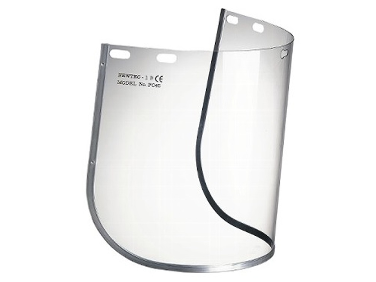 Visiera FC45 trasparente da 20x40 cm. - New Tec | Vanzo Centro Fer