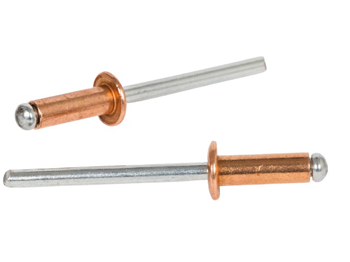Rivetto in rame con chiodo in acciaio zincato | Vanzo Centro Fer