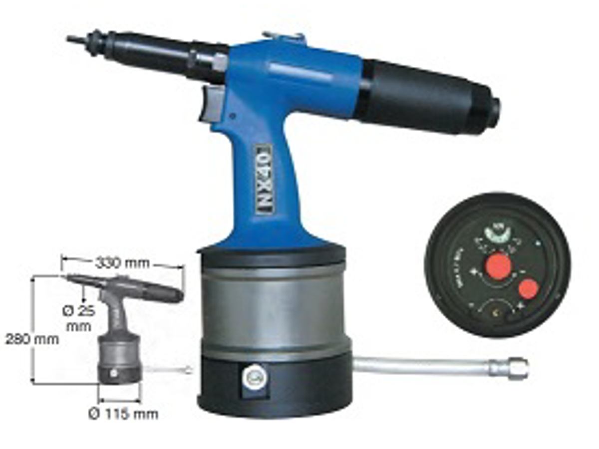 Rivettatrice oleopneumatica per inserti filettati M6-M12 art.NX40S ...